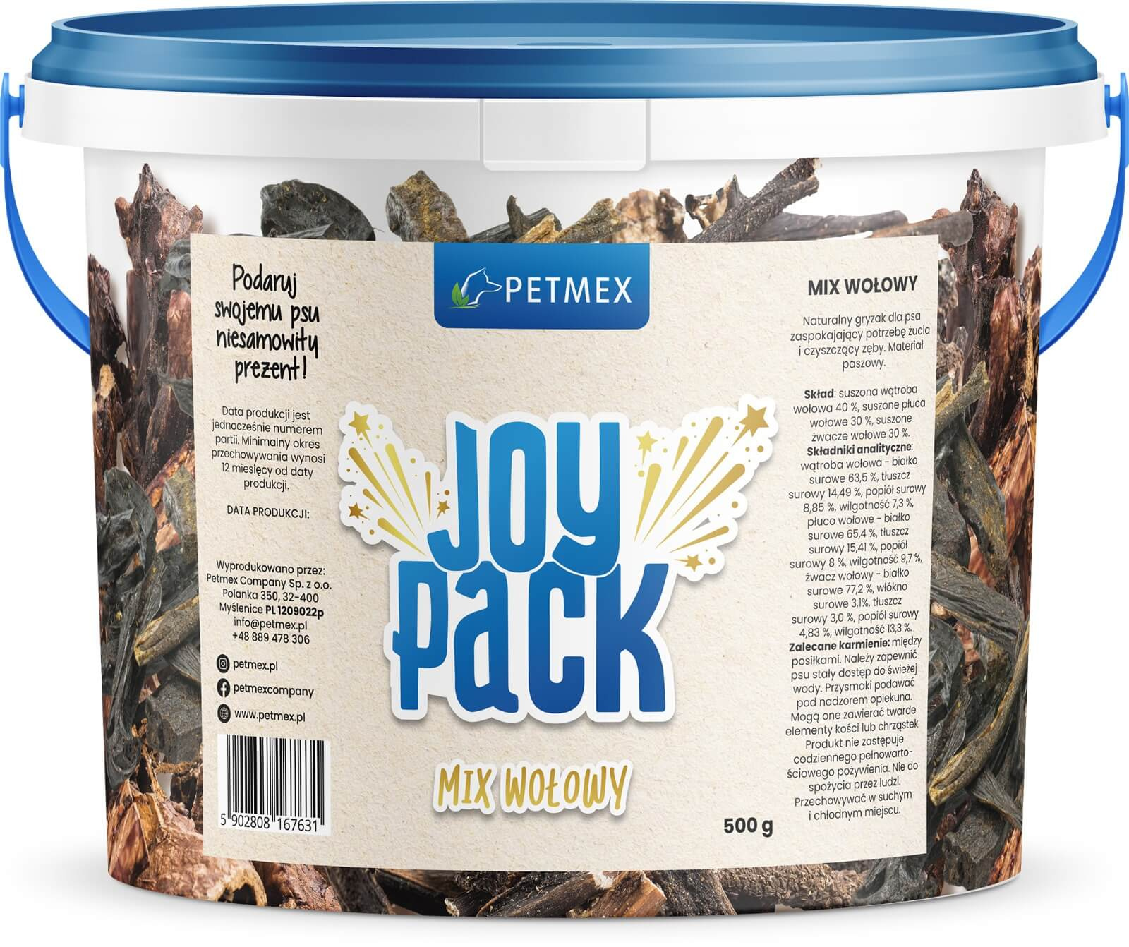 Petmex Joy Pack Mix Przysmaków Wołowych 500g Mix Wołowy | Psy ...